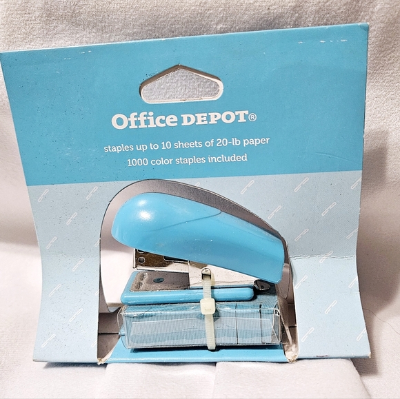 Office Depot | Other | Brand New Office Depot Aqua Mini Stapler Back To ...